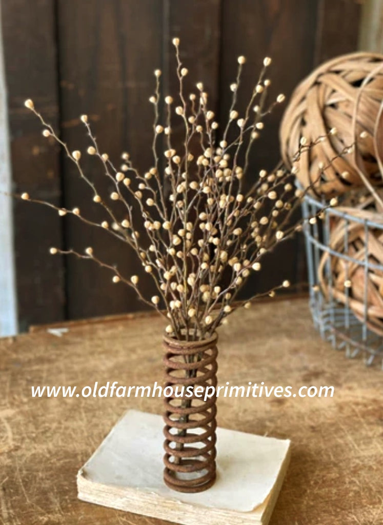 #LV8936 Primitive Cream Heart Berries Pick 16 Inch – Old Farmhouse ...