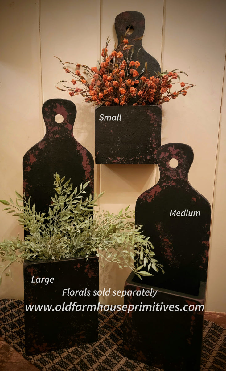 #WHLWB-R Large Primitive Wall/Door Box Black over Red – Old Farmhouse ...