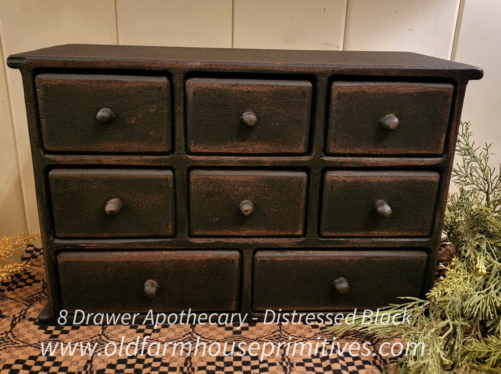 #BW8 Primitive 8 Drawer Apothecary MADE IN USA! – Old Farmhouse Primitives