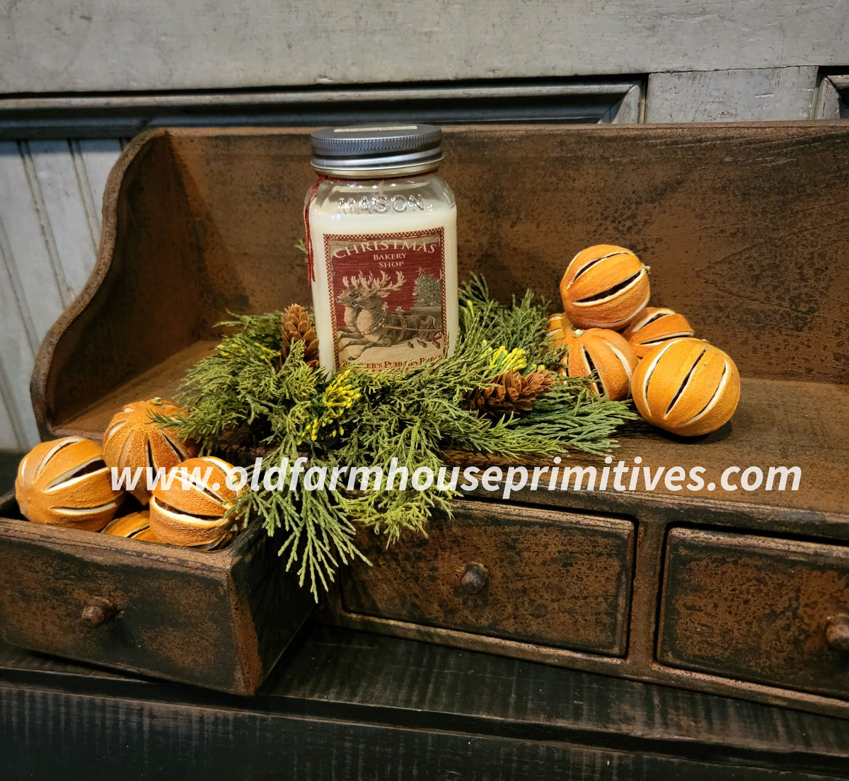 #BW3D-PM Primitive Mustard 3 Drawer Organizer – Old Farmhouse Primitives