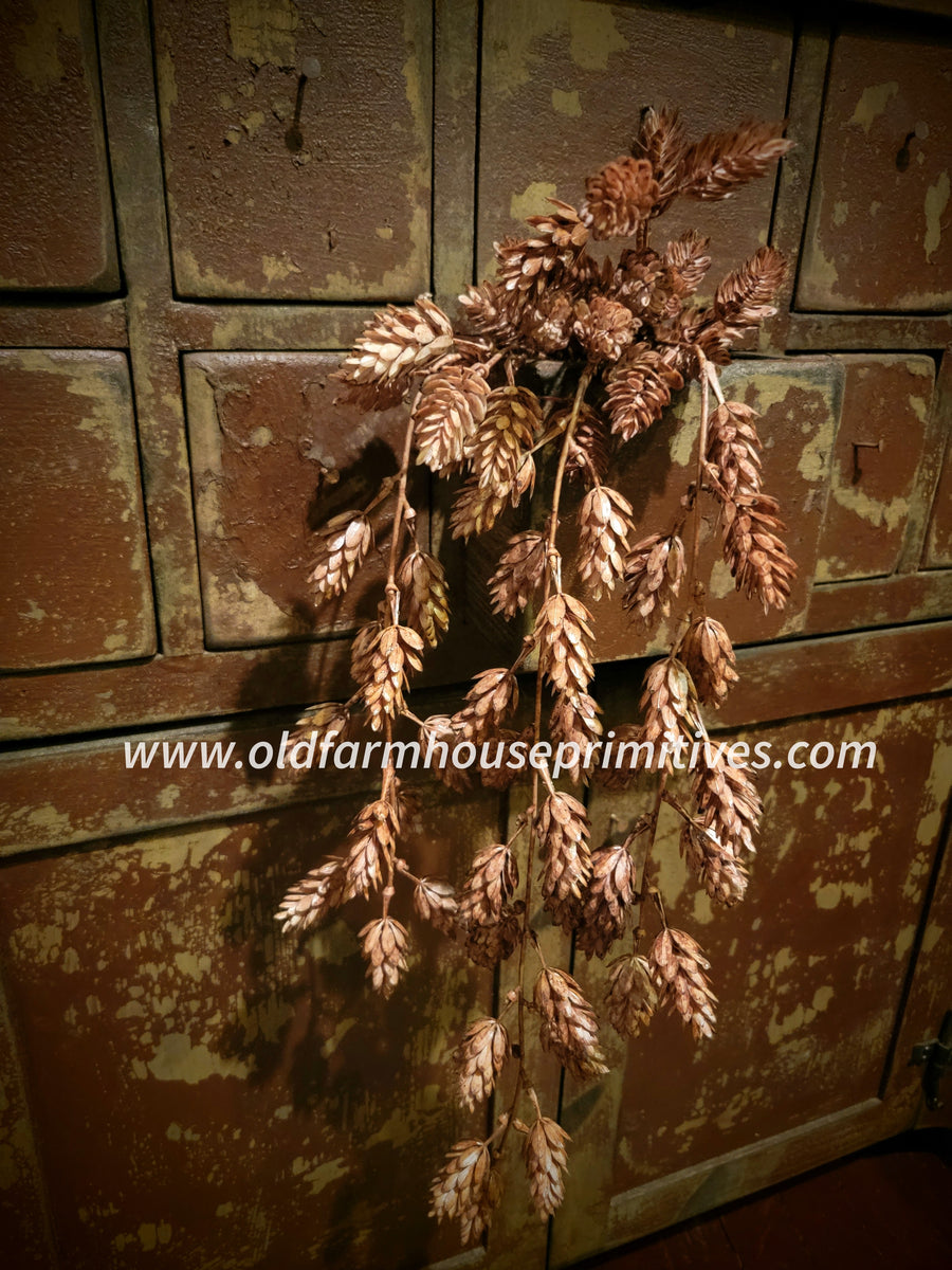 #38691DG Primitive "Natural" Hops Drip 30 Inch Hanging Garland – Old ...