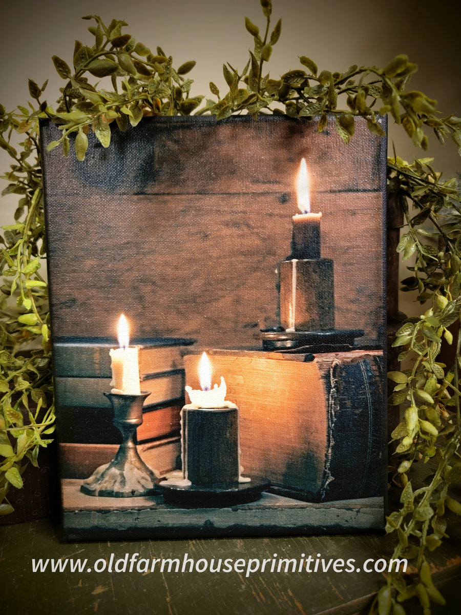 #CVS7123 Primitive "Candlelight" Canvas MADE IN USA! – Old Farmhouse ...