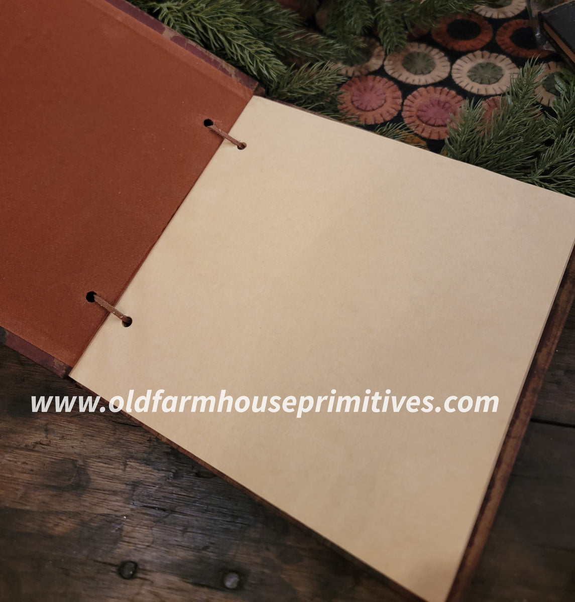 #BKL1R Primitive "Merry Christmas" Memories Book – Old Farmhouse Primitives