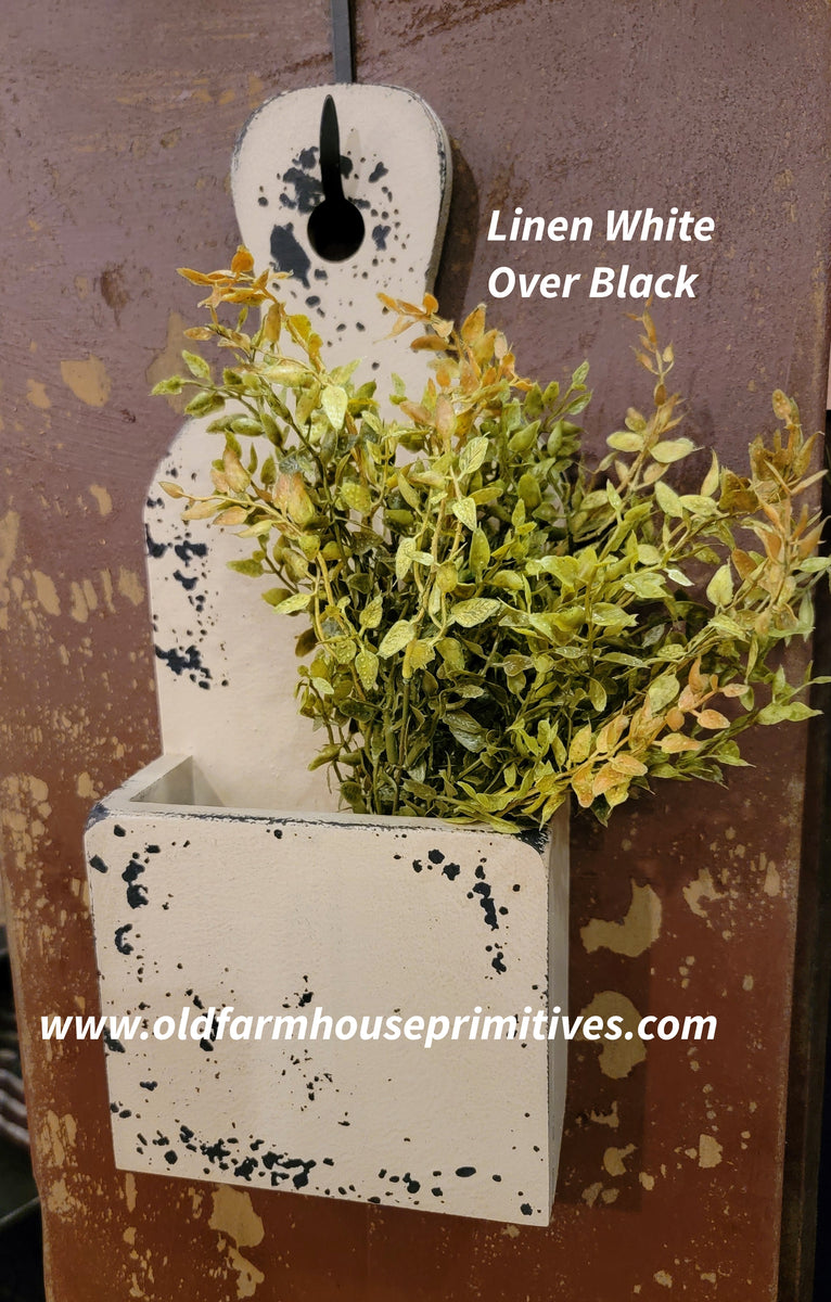 WHSWB-L Small Wall Box-Linen Over Black – Old Farmhouse Primitives