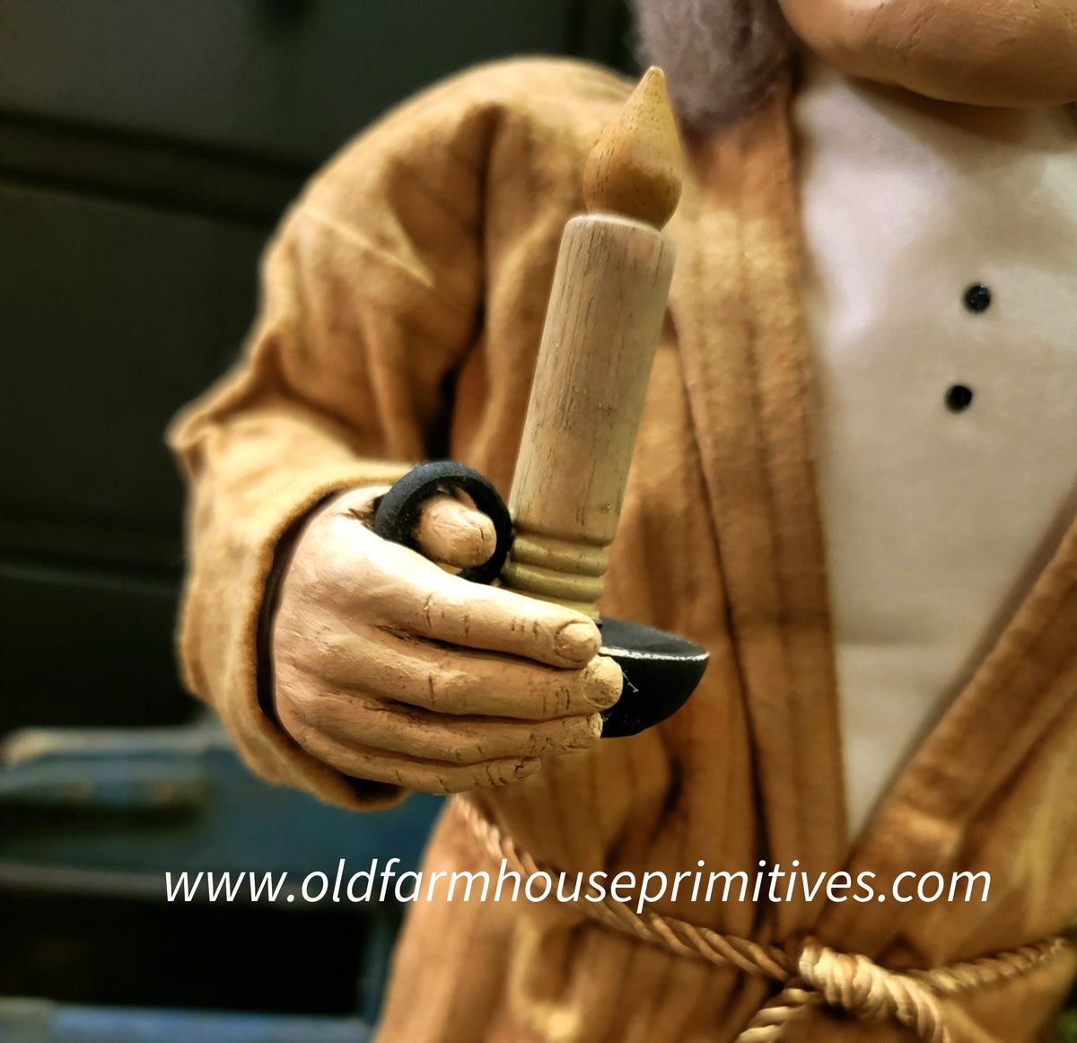 #OTCS248 Amazing "SCROOGE" ♥️ Wearing Mustard Stripe Nightgown Holding ...