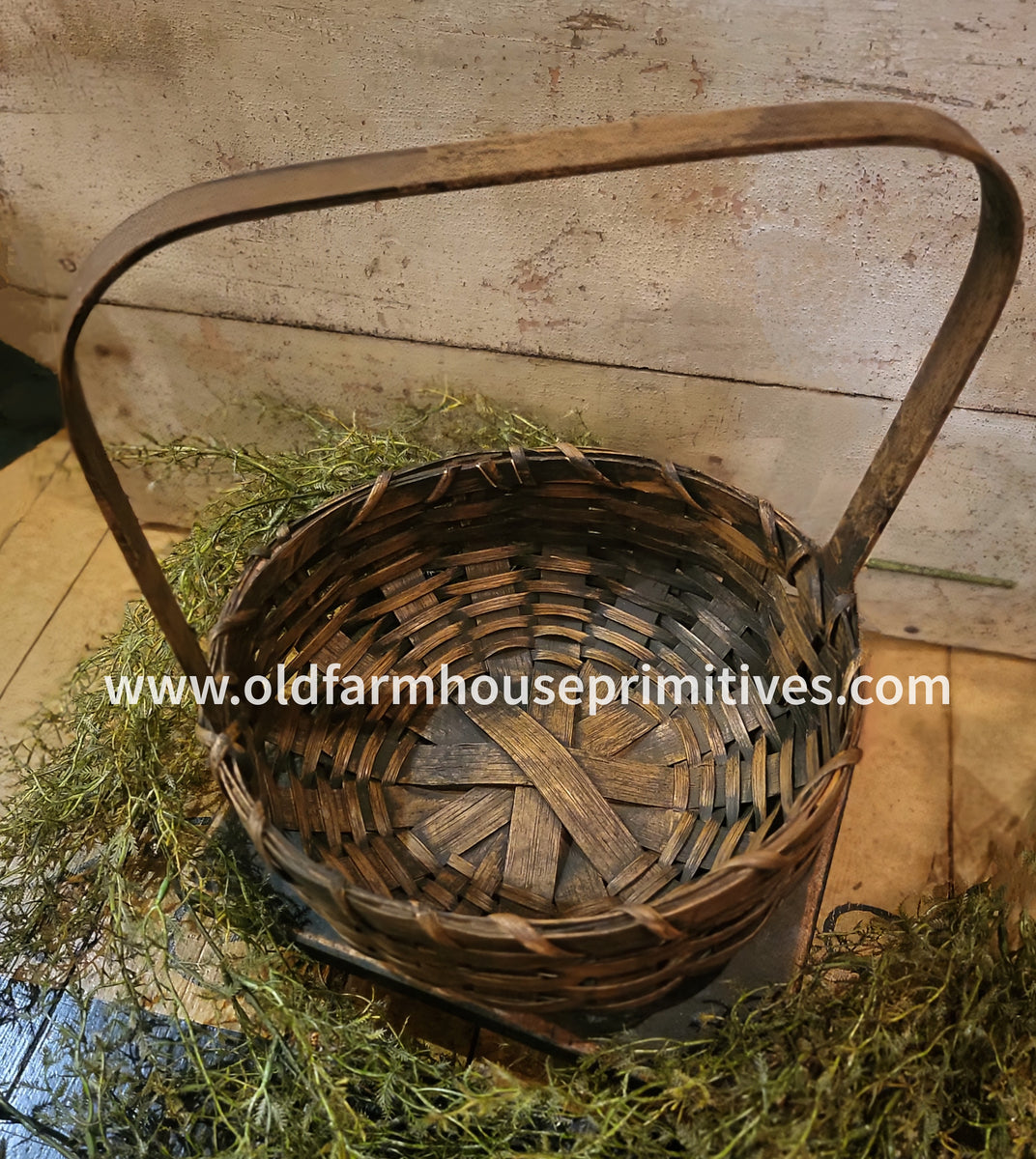 #WGRP-CM Primitive "Caramel" Round Pie Basket MADE IN THE USA – Old ...