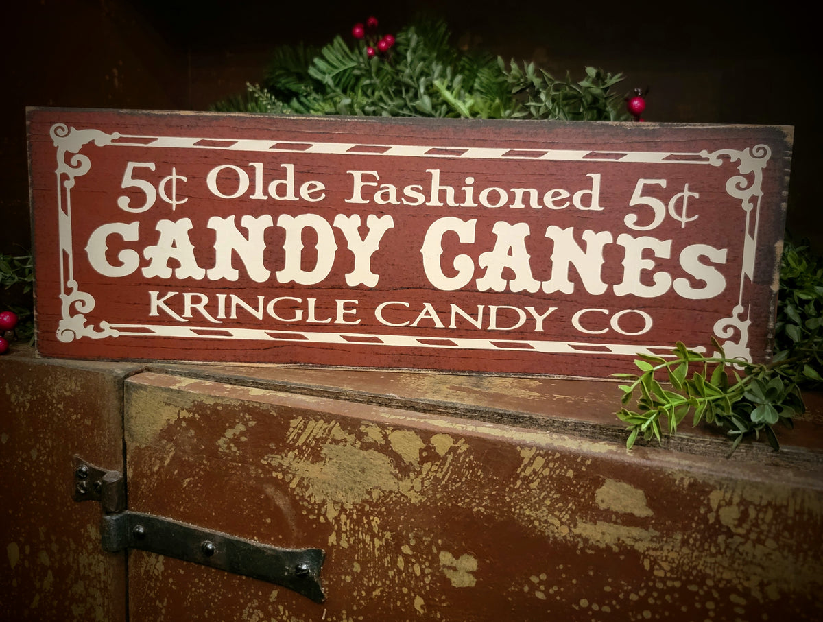 #WH-CCR "Old Fashioned Candy Canes" Wood Sign 6"x16" – Old Farmhouse ...