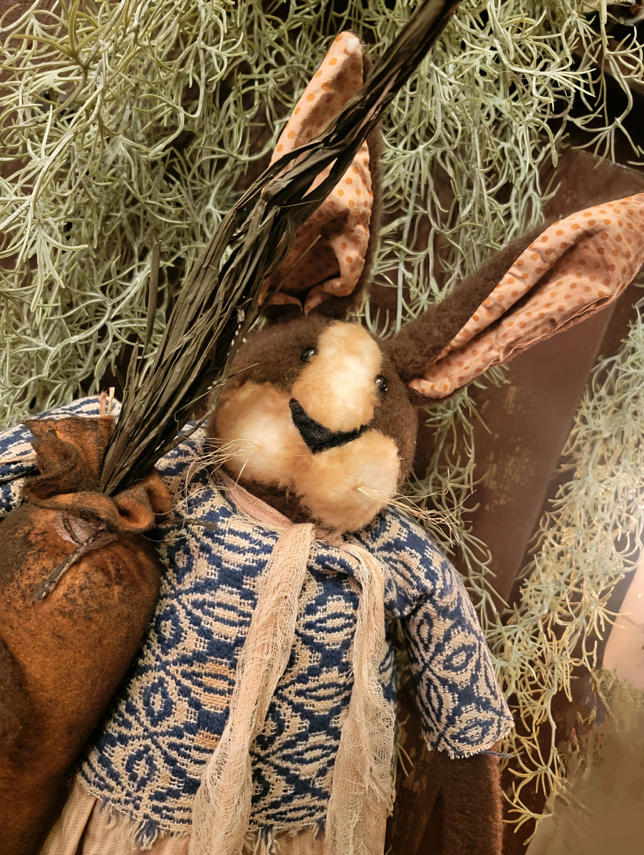 #RC25-D2 Primitive Hanging "Debbie" Rabbit rabbit 🐰 By RUGGED CHIC ...