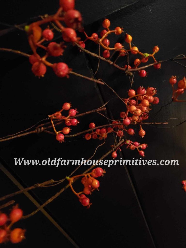 #41252B-OR Primitive Realistic Orange Bittersweet Twig Garland #1 Sell ...