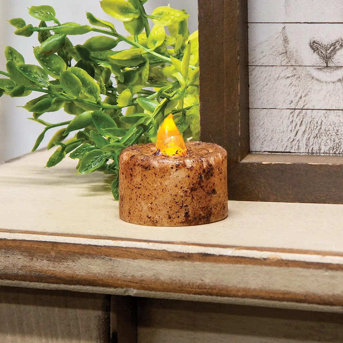 84039 Burnt Ivory Timer Tealight – Old Farmhouse Primitives