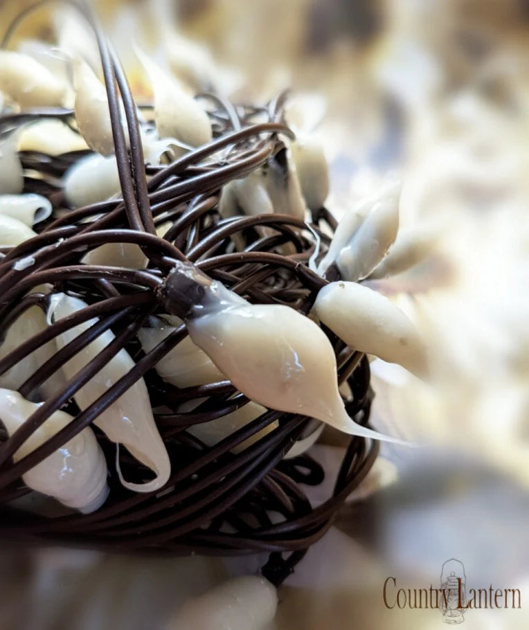 #W50M-FRMH/SNW 50ct Mini Farmhouse White Silicone String Lights – Old ...