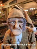 OTCS248 Amazing "SCROOGE" ♥️ Wearing Mustard Stripe Nightgown Holding ...