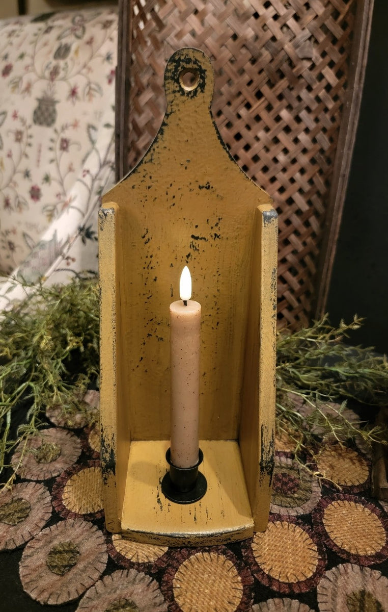WHSMS-MS Primitive "Mustard" Small Sconce – Old Farmhouse Primitives