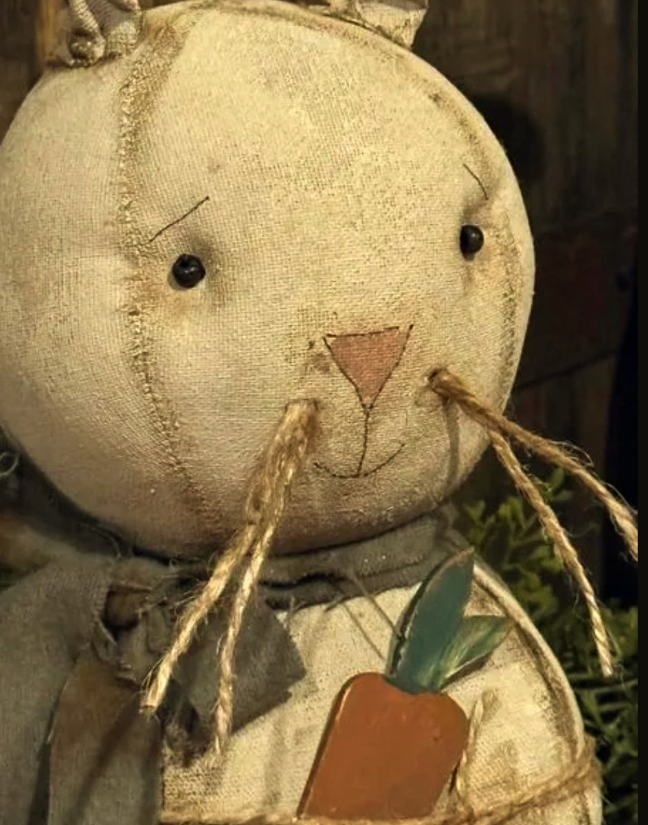 #DAW-MML Primitive "MARSHMALLOW" Bunny 🐰 with Carrot 🥕 Made In The USA ...