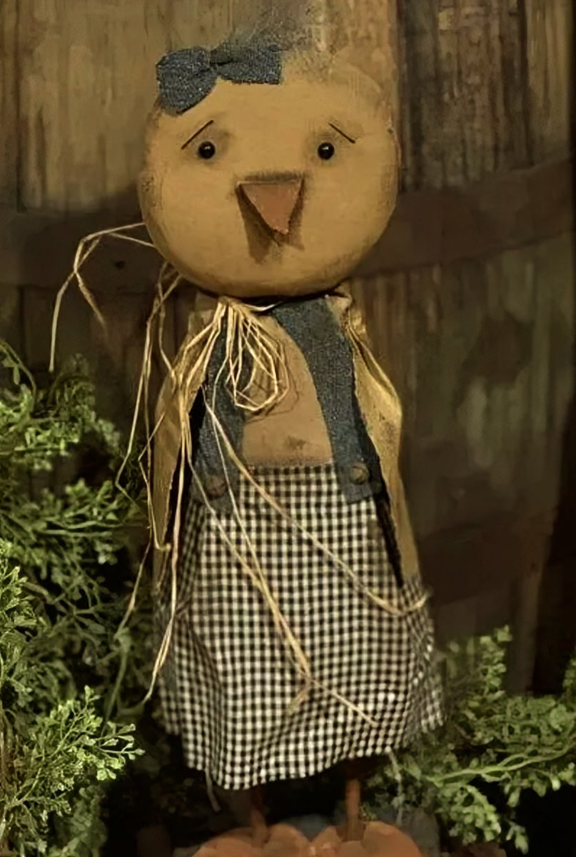 #DAW-LN Primitive "LUNA" Chick 🐥 Made In The USA – Old Farmhouse Primitives