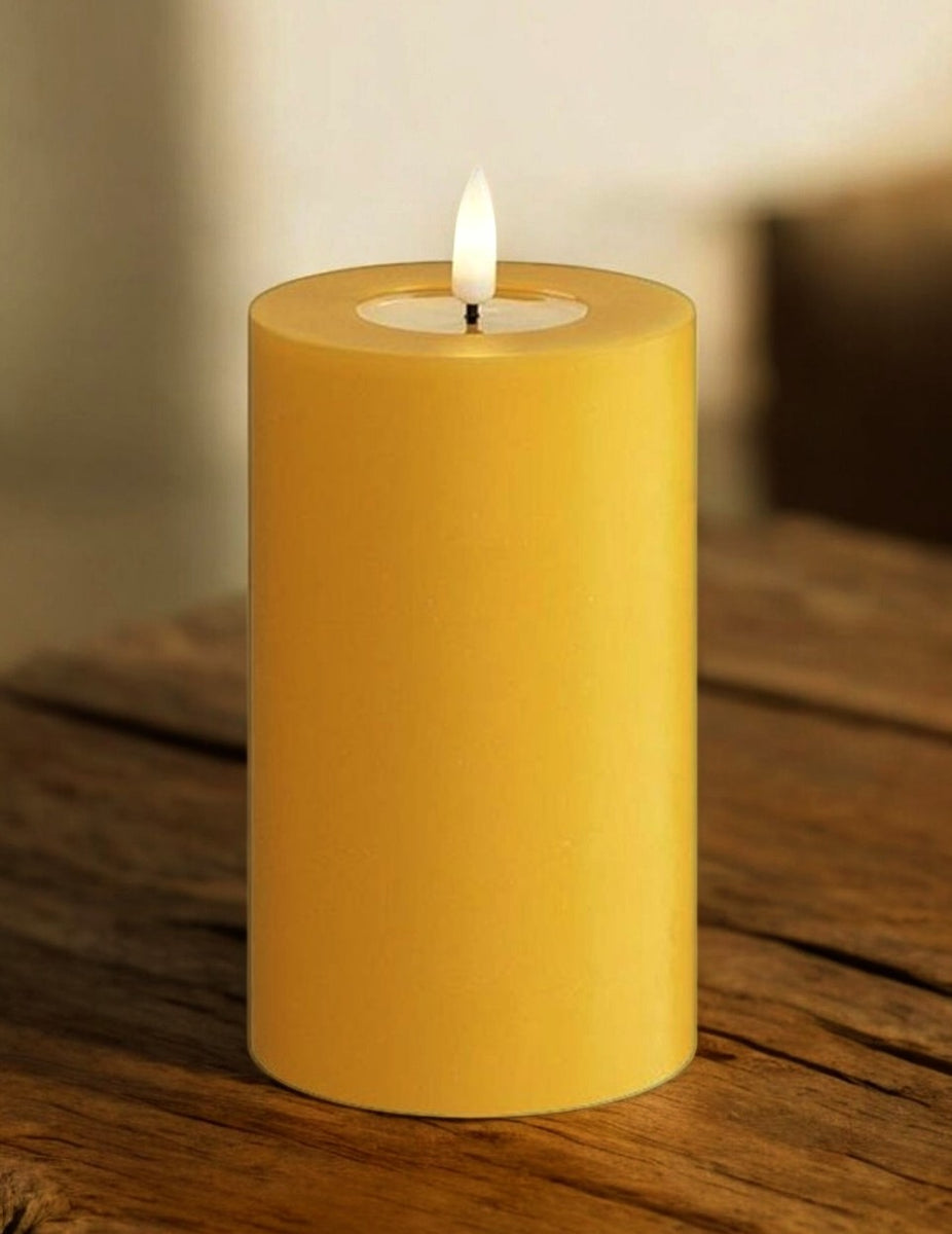 #RF-0455 Flameless "Mustard Curry" 4x8 Inch Candle – Old Farmhouse ...