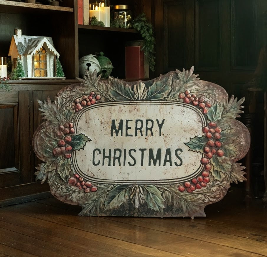 #H237644 35.75In Merry Christmas Metal Dummy Board – Old Farmhouse ...