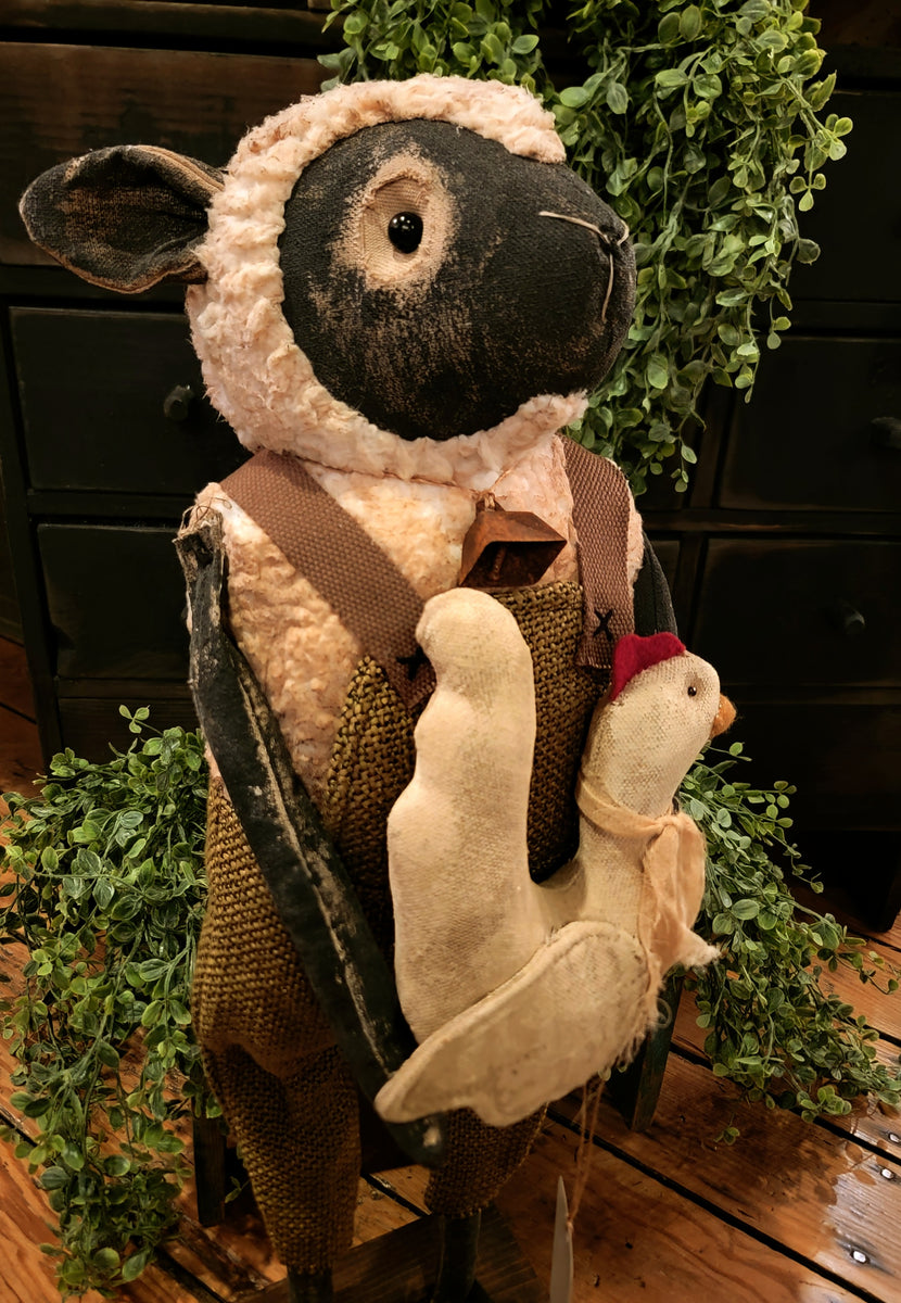 #GRSHP "ROGER The Sheep" Holding Rooster 🐓 By RUGGED CHIC – Old ...