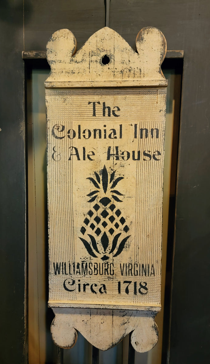 #2-PBT Primitive "The Colonial Inn & Ale House" Tavern Sign MADE IN TH ...