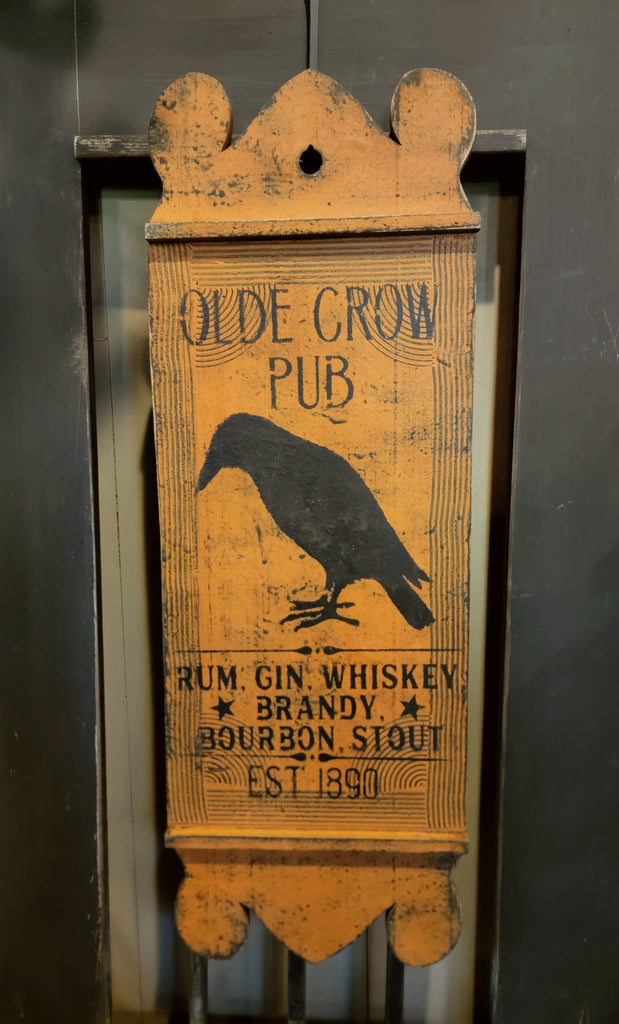 #1-PBT Primitive "Olde Crow Pub" Tavern Sign MADE IN THE USA! – Old ...