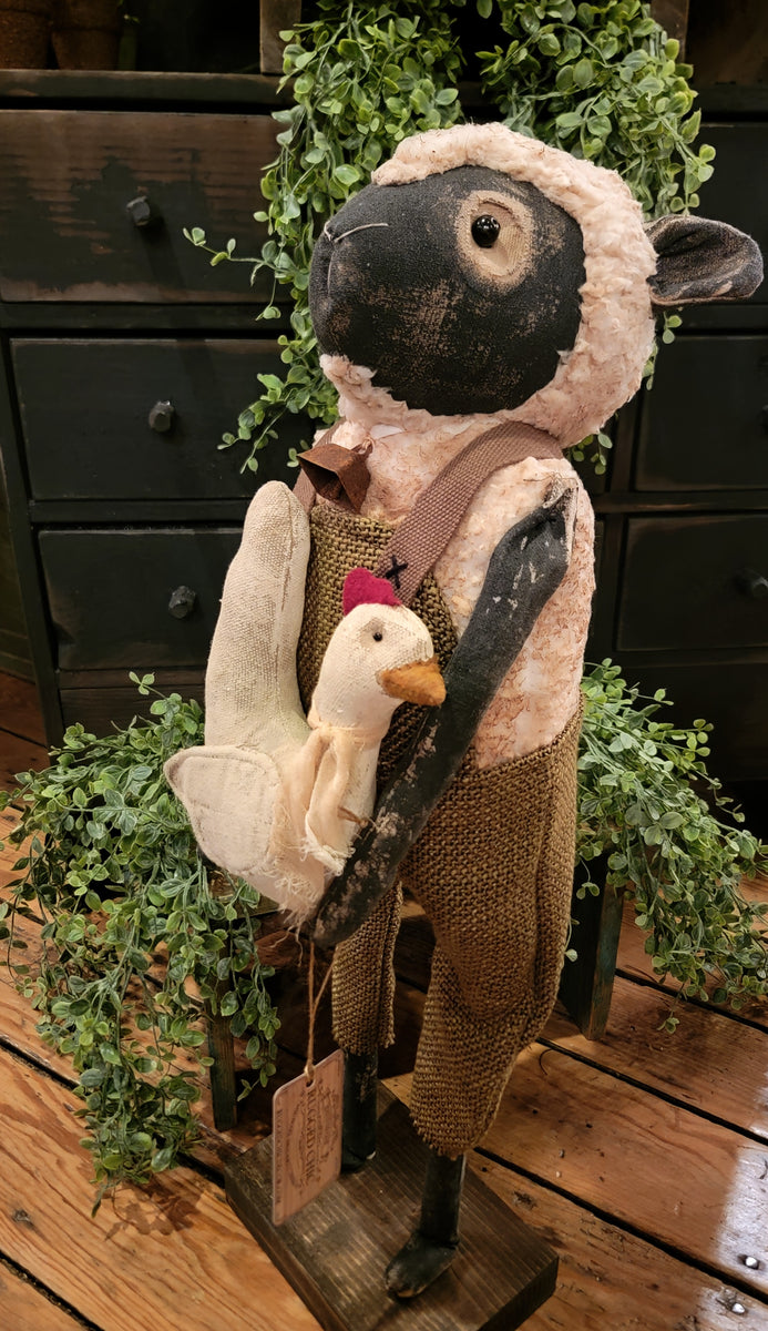#GRSHP "ROGER The Sheep" Holding Rooster 🐓 By RUGGED CHIC – Old ...