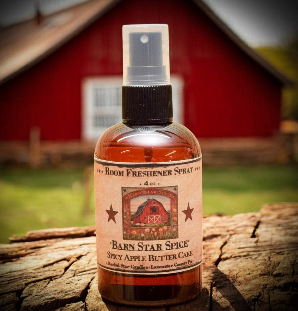 #BSTR4RM "Barn Star Spice" 4oz Room Spray – Old Farmhouse Primitives