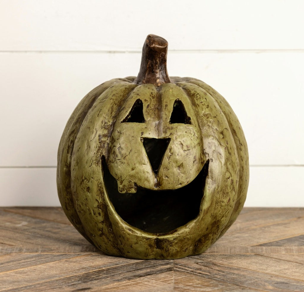 #WS221213 Olive Green Big Mouth Pumpkin - 11 Inch – Old Farmhouse ...