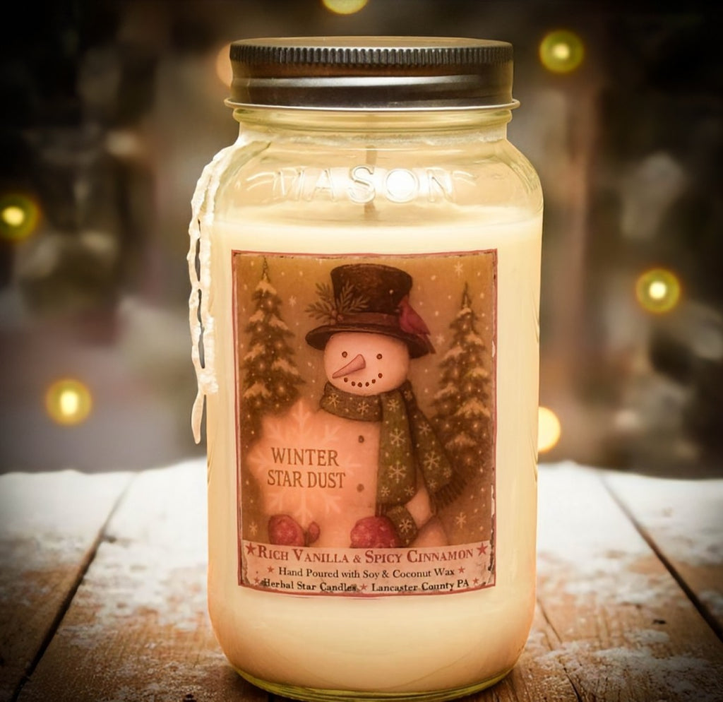 #WSD24 "Winter Star Dust" 24oz Soy Jar Candle – Old Farmhouse Primitives