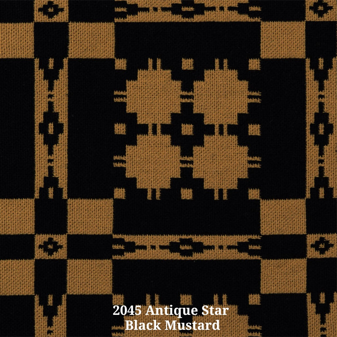 2045 Antique Star Black Mustard (B) Furniture Upholstery Fabric – Old ...
