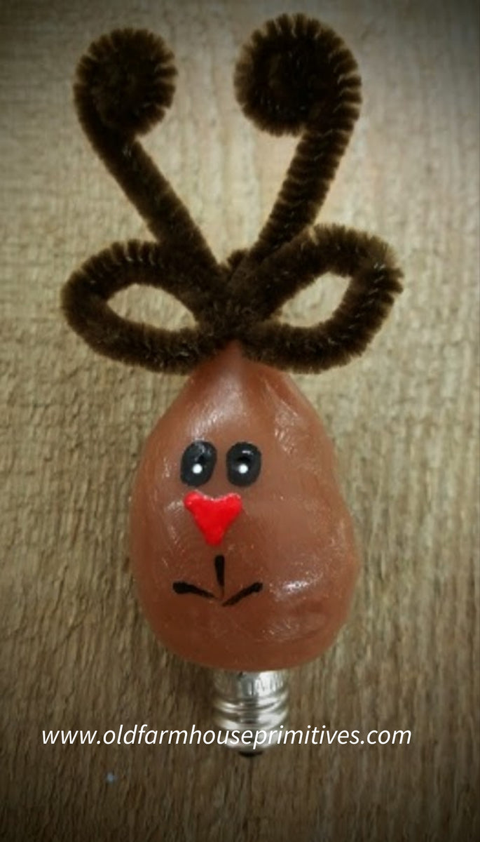 #RUDBULB Primitive Silicone "RUDOLPH" Reindeer Light Bulb – Old ...